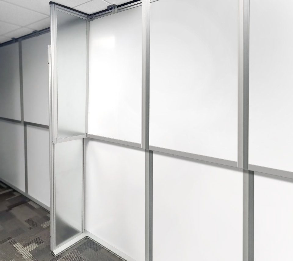 Components and Accessories for Modular Walls and Barrier Management